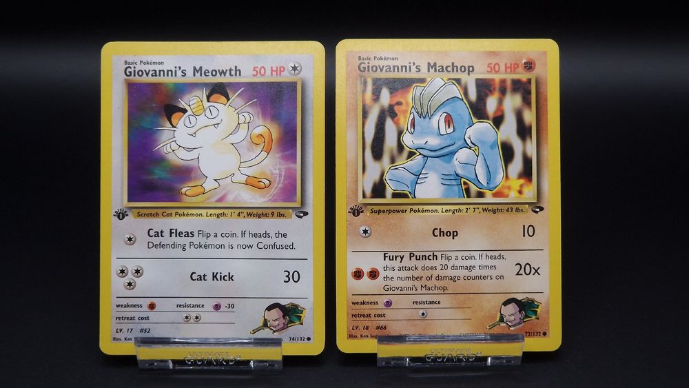 1st Edition Giovanni's Meowth & Machop | En | Ab 1.- | Kaufen auf Ricardo