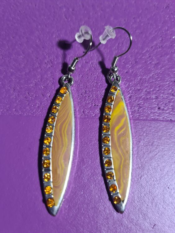 Wunderschöne Ohrringe mit Email+ facetierte Strassteine NEU (Neu ...