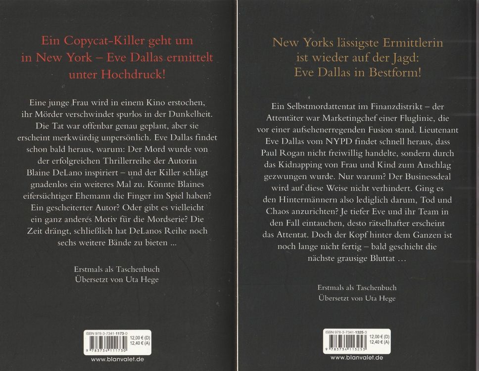 Nora Roberts / J.D. Robb - Eve Dallas die 7 neusten Bände (Gebraucht ...