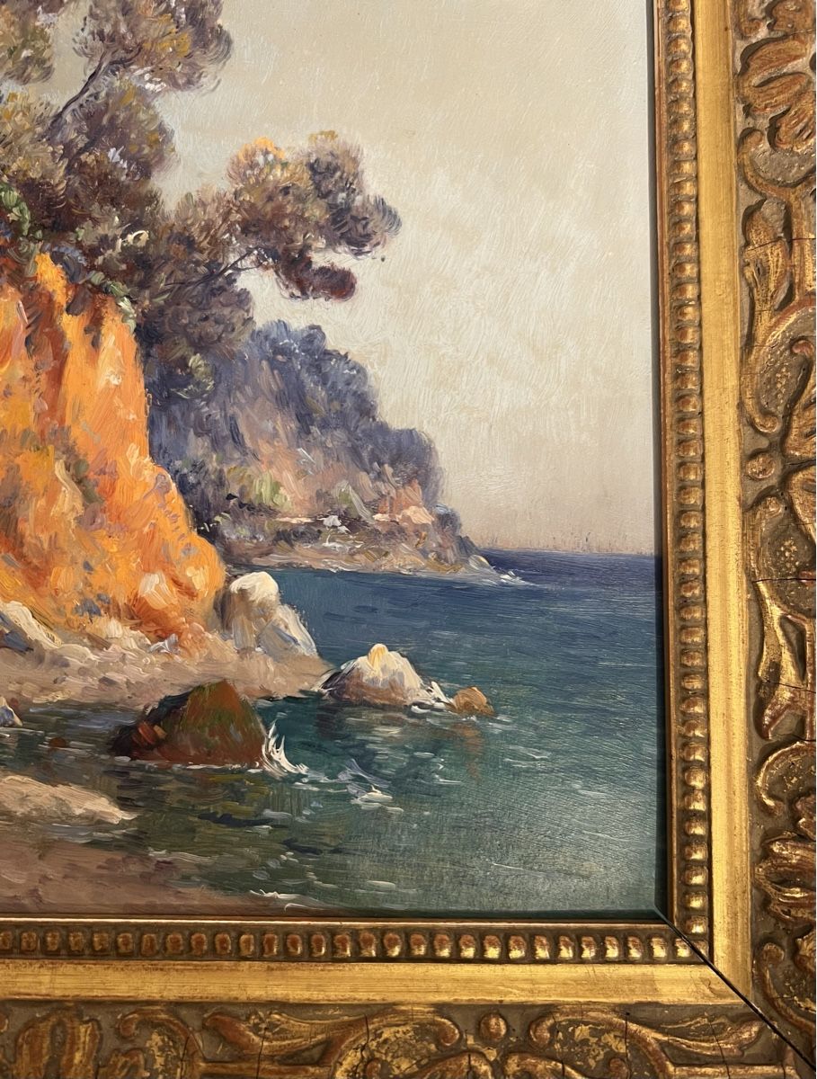 Belle peinture, huile sur bois, René Buisson, scène côtiere (D'occasion ...