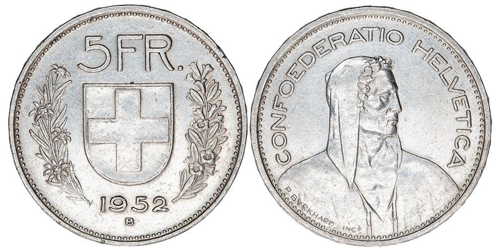 5 Franken von 1952 (sehr schön). Ab 1 (Gebraucht) in Kollbrunn für CHF 23 – mit Lieferung auf ...