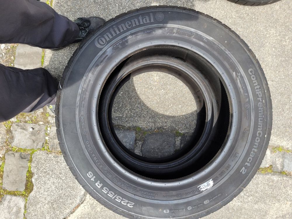 2×sommer Reifen 225 55 R16 99y Conti Premium Contact 2 Kaufen Auf Ricardo
