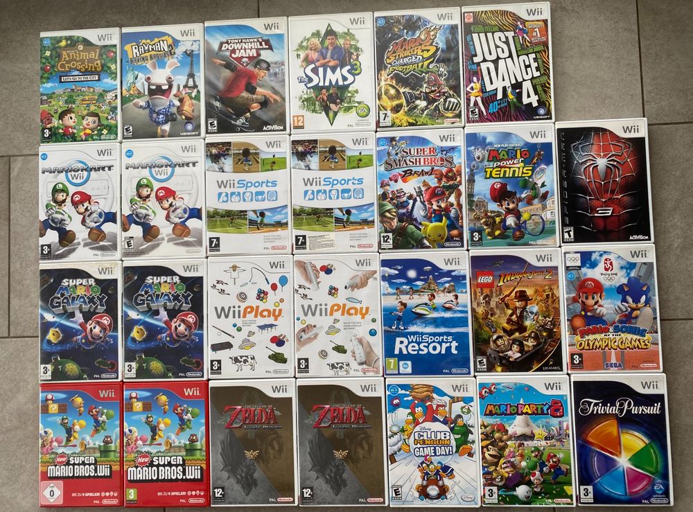 Grosse Sammlung Nintendo Wii 3 Konsolen 33 Spiele (Gebraucht) in ...