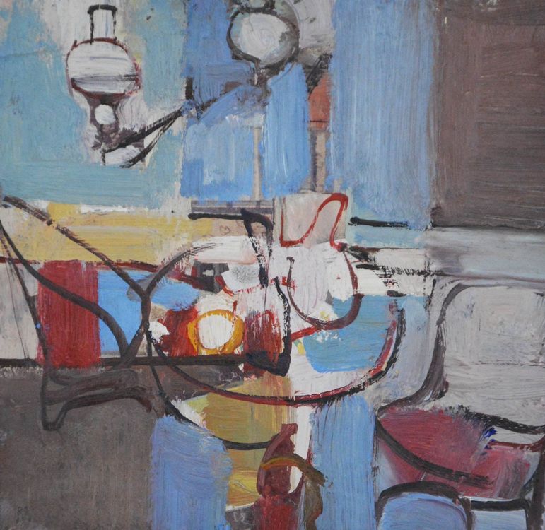 Walter Emil Müller. Intérieur, 1946. Öl auf Papier (Gebraucht) in Zumikon für CHF 320 – mit ...