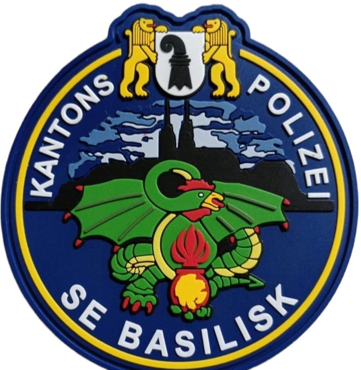 KANTONS-POLIZEI Basel SE BASILISK mit Klett (Neu (gemäss Beschreibung ...
