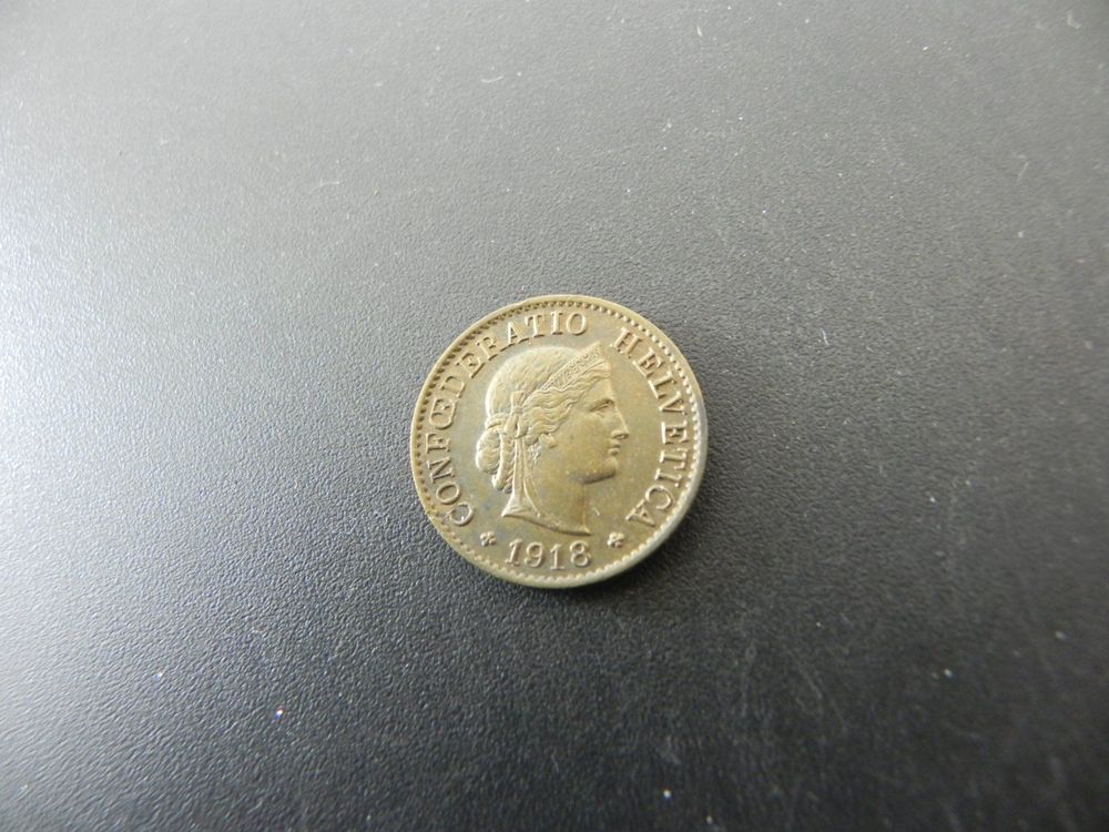 Schweiz 5 Rappen 1918 B Messing (Gebraucht) in Biel/Bienne für CHF 5.3 – mit Lieferung auf ...