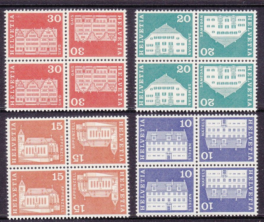 1970 - 1973 Viererblock Satz Kehrdrucke ** POSTFRISCH ** | Kaufen auf Ricardo