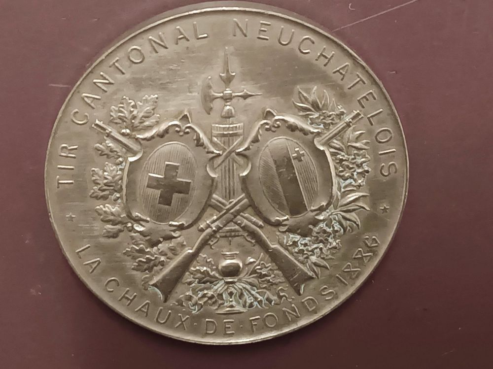 Medaille Tir Cantonal Neuchatelois à La Chaux de Fonds 1886 | Kaufen auf Ricardo