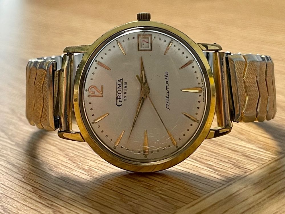 GROMA AUTOMATIC 25 JEWELS VINTAGE HERREN UHR | Kaufen auf Ricardo