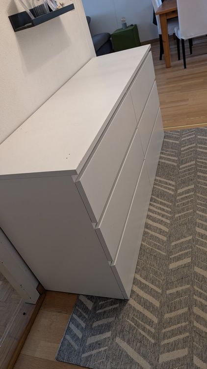 Weisse Malm Kommode von Ikea mit 6 Schubladen, Top! (Gebraucht) in ...