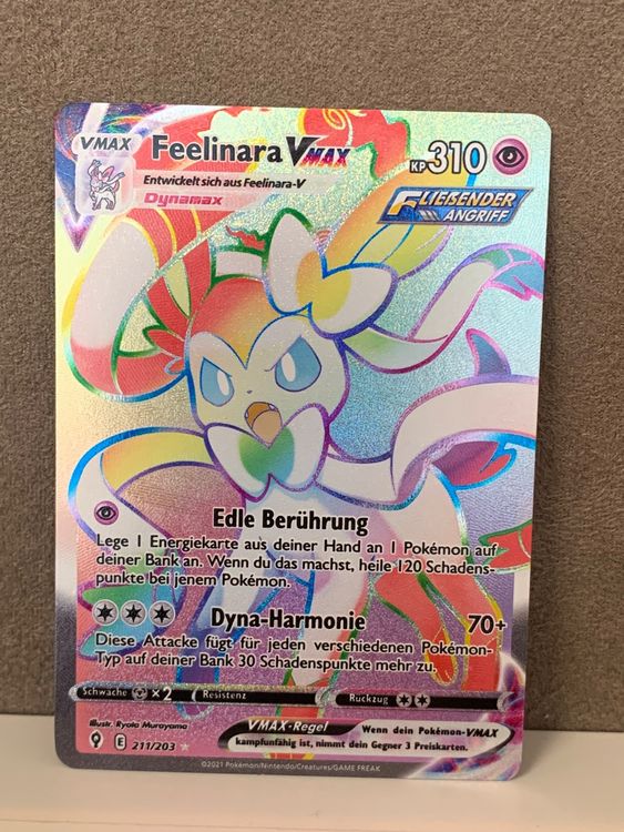 Rainbow Feelinara VMAX DE Drachenwandel Pokemon 211/203 (Gebraucht) in ...