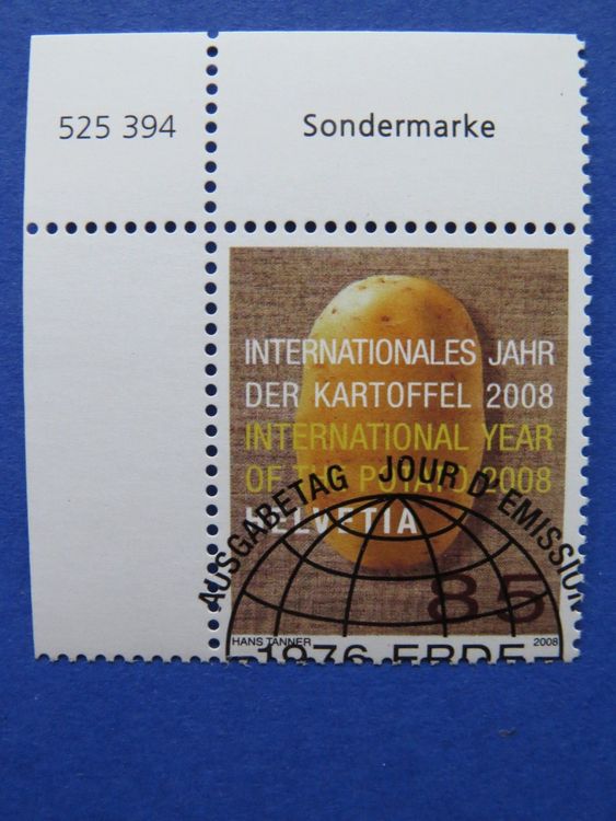 Sonderm. 'Jahr der Kartoffel' 2008 - off.ET-Vollstempel ERDE | Kaufen auf Ricardo