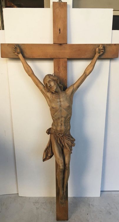 Grosse antike Jesus Kreuzigung Skulptur (Gebraucht) in Root für CHF 50 – mit Lieferung auf ...