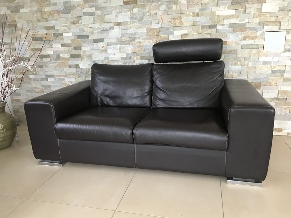 Ledersofa braun 2er / 3er (Gebraucht) in Sempach für CHF 250 – nur Abholung auf Ricardo kaufen