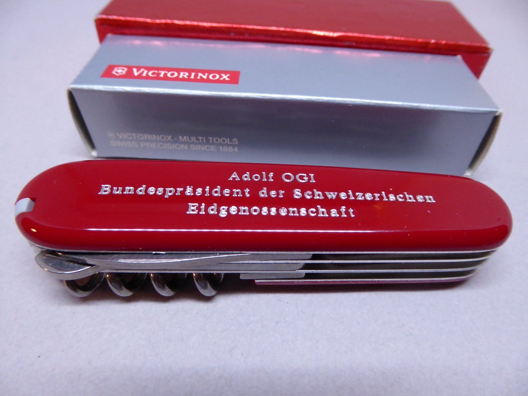 Victorinox Adolf Ogi Bundespräsident Geschenk Climber Messer (Gebraucht ...