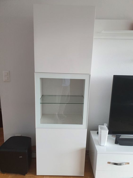 Imagedetailikea Besta Vitrine Hochglanz Wei Mit Glas In 22763 Hamburg For 8500 2022 09 01818610