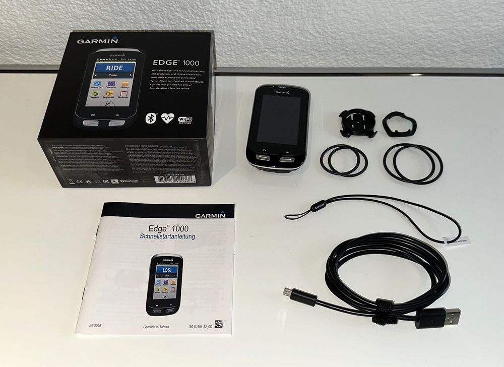 Garmin Edge 1000 inkl. Zubehör und Speicherkarte 16GB (Gebraucht) in ...