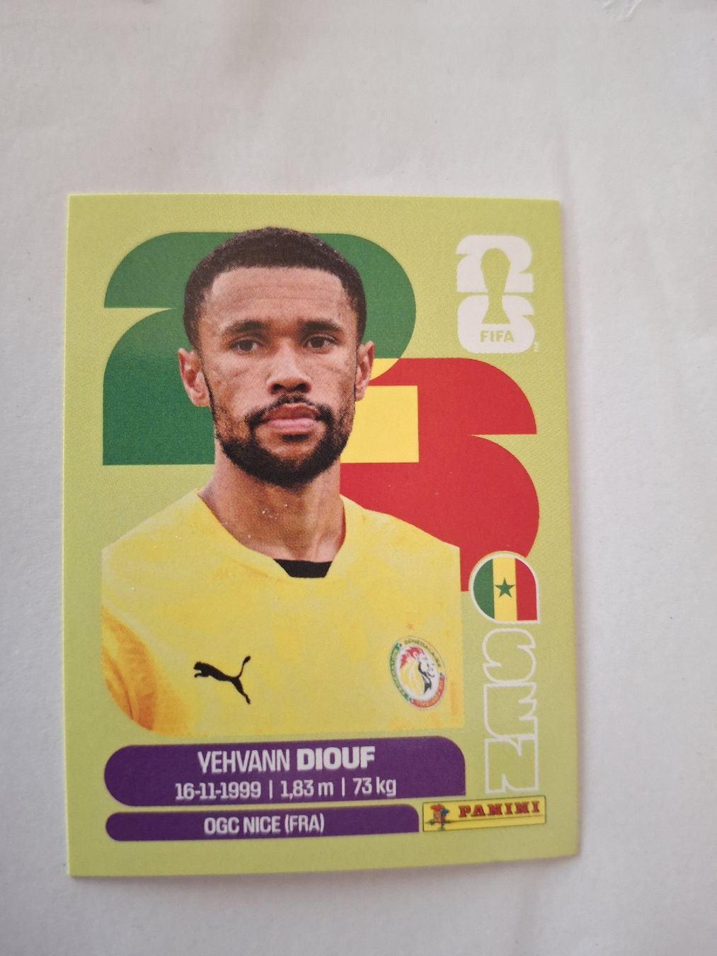 Panini FIFA WM 2026 Sticker - VEHVANN DIOUF, OGC Nice, Sen 3 (Neu ...
