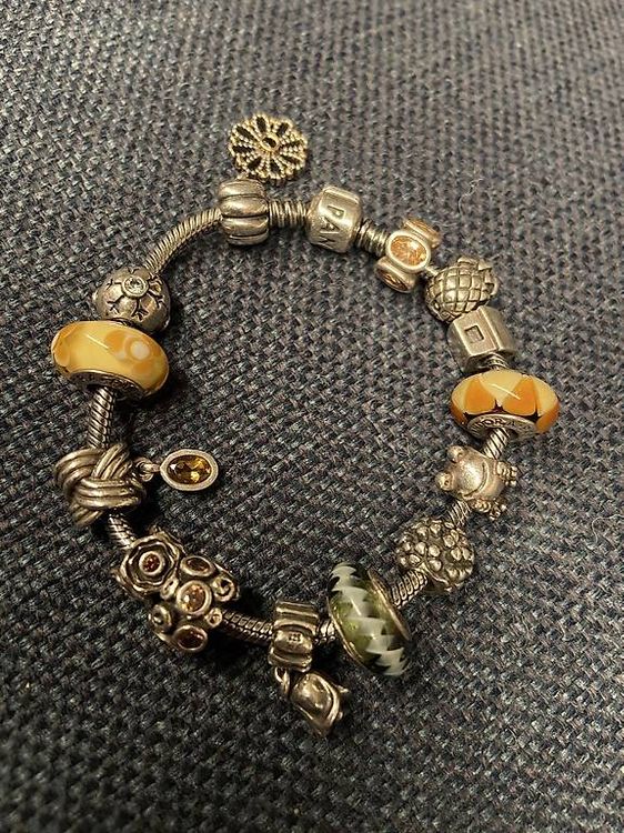 Pandora original mit 14 Charms, silber | Kaufen auf Ricardo