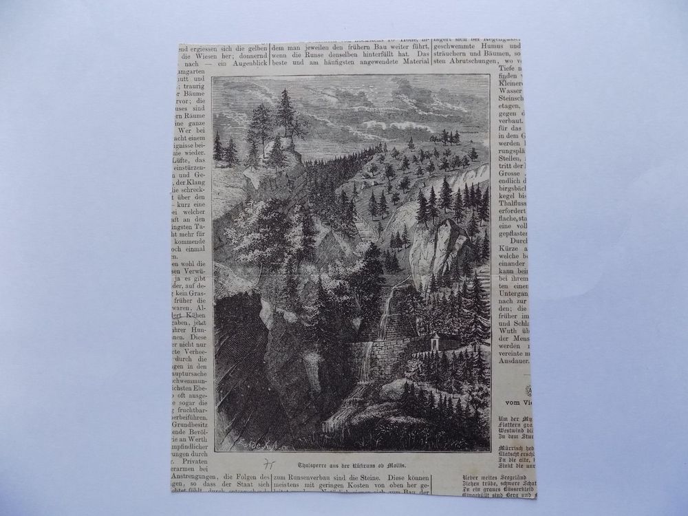 Mollis Talsperre Xylographie um 1880 (Gebraucht) in Risch für CHF 30 – mit Lieferung auf Ricardo ...