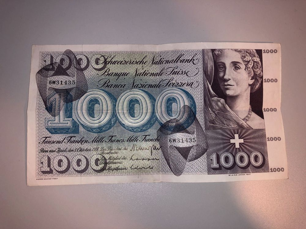 alte 1000.- Frankennote | Comprare su Ricardo