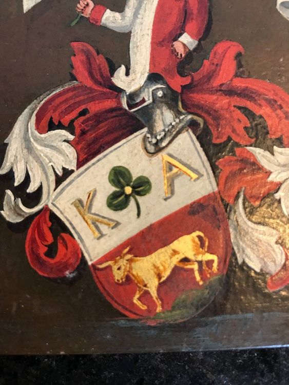 >RAR: altes ÖLBILDNIS mit WAPPEN A. Kull | Kaufen auf Ricardo