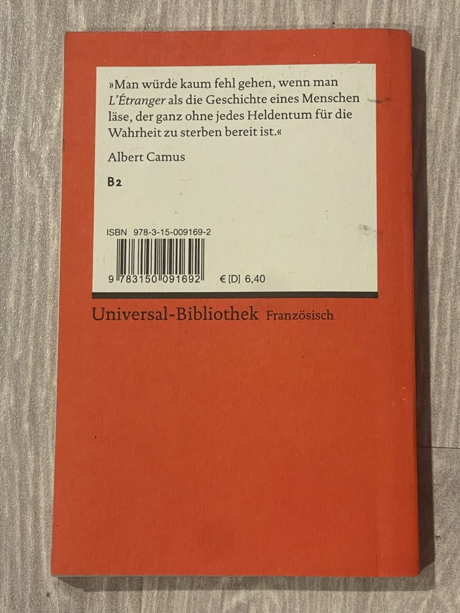Albert Camus - L'Étranger, Reclam Fremdsprachentexte 👌 (Gebraucht) in ...