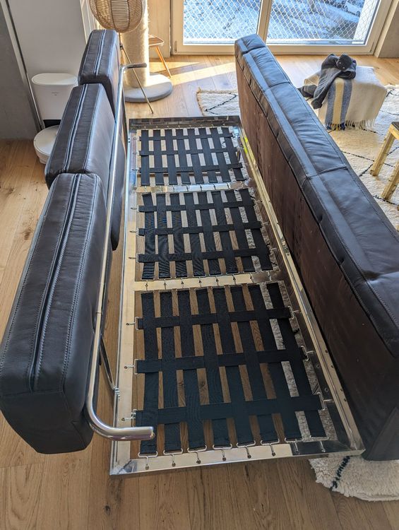 Réplique Le Corbusier LC5 3 places - canapé en cuir brun | Kaufen auf Ricardo