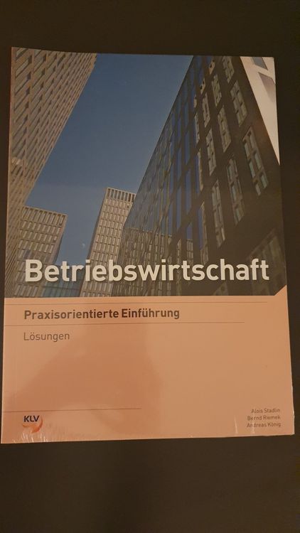 KLV Betriebswirtschaft Lösungsbuch | Kaufen auf Ricardo