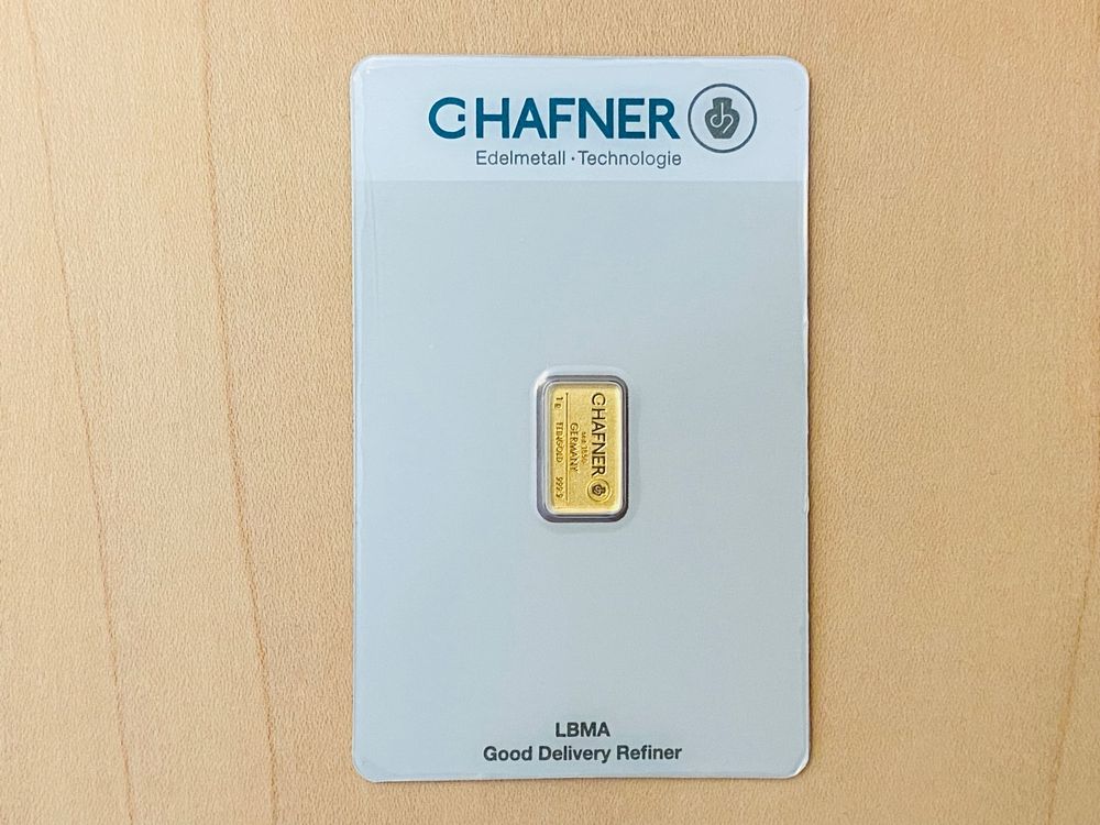 1g - "C.HAFNER" - LBMA - Goldbarren (Neu und originalverpackt) in Weinfelden für CHF 128 – mit ...