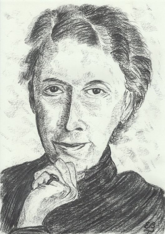 Zeichnung: Eine Dame | Kaufen auf Ricardo