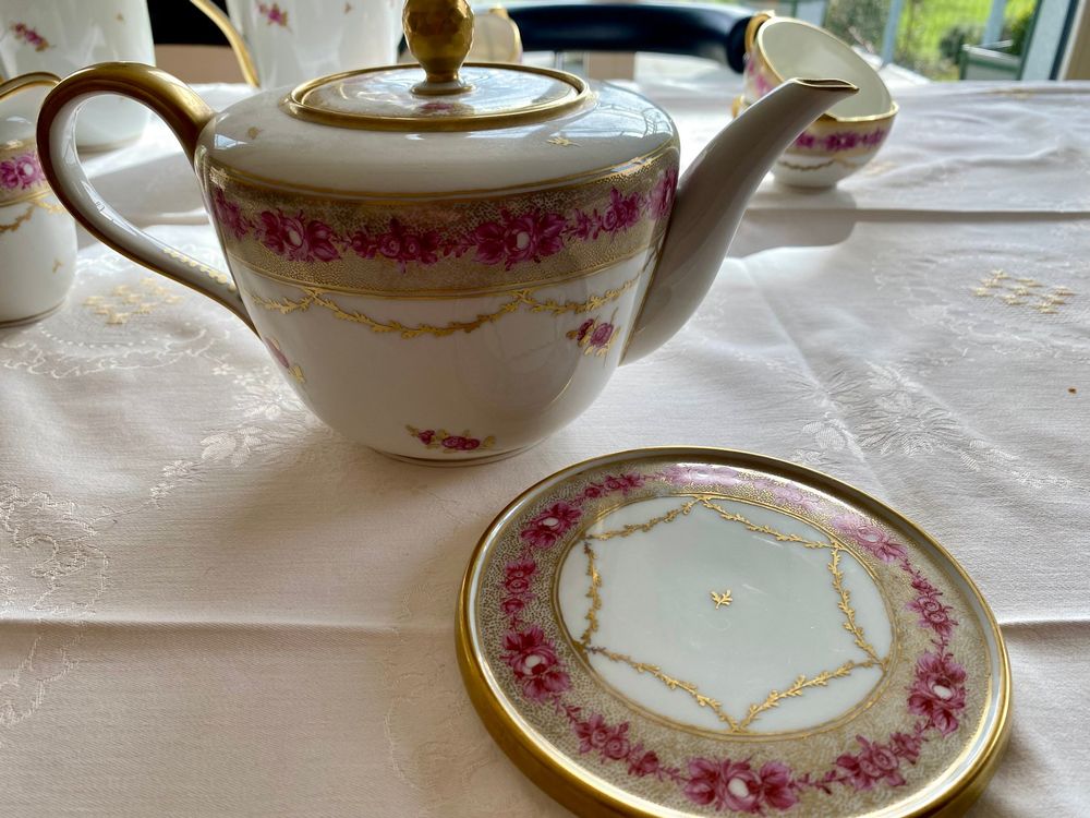 ANTIKER Tee-/Kaffee Service, handbemalt VON L.BLÄUER (Gebraucht) in ...