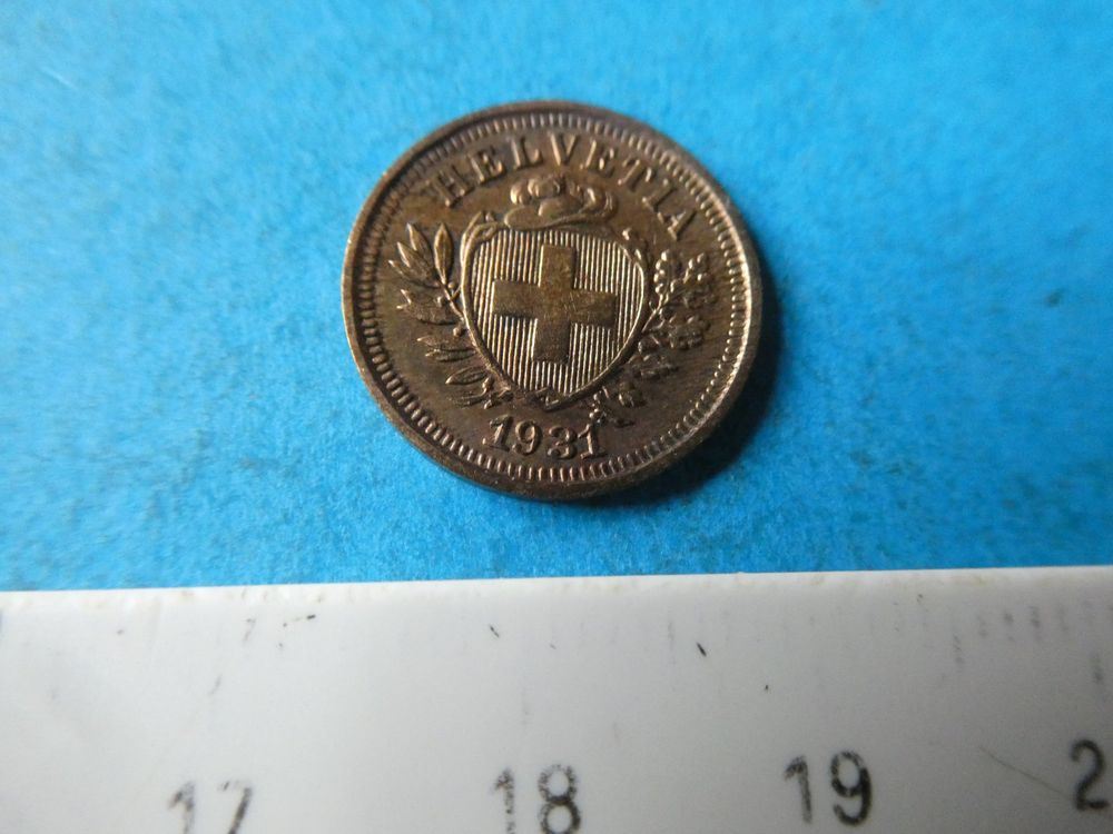 Schweiz 1931, 1 Rappen (Gebraucht) in Hinterforst für CHF 1 – mit Lieferung auf Ricardo kaufen