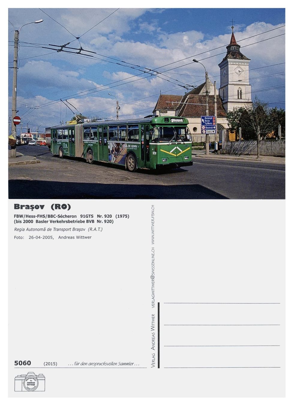 Basel BVB Braşov R.A.T. România Trolleybus FBW FHS 91GTS (Neu (gemäss ...