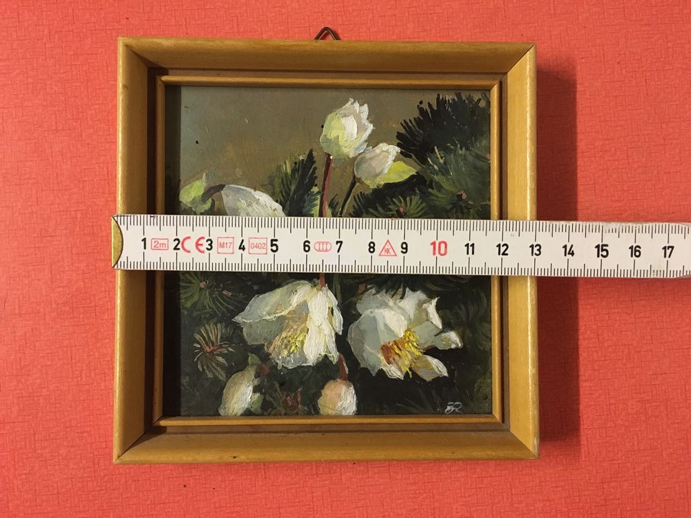 Kleine Bild Gemälde Öl auf Dicke Karton, Monogrammiert ? (Gebraucht) in ...