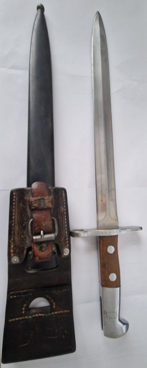 Schweizer Bajonett Elsener Schwyz mit Lederscheide um 1900 (Gebraucht) in Dinhard für CHF 26 ...