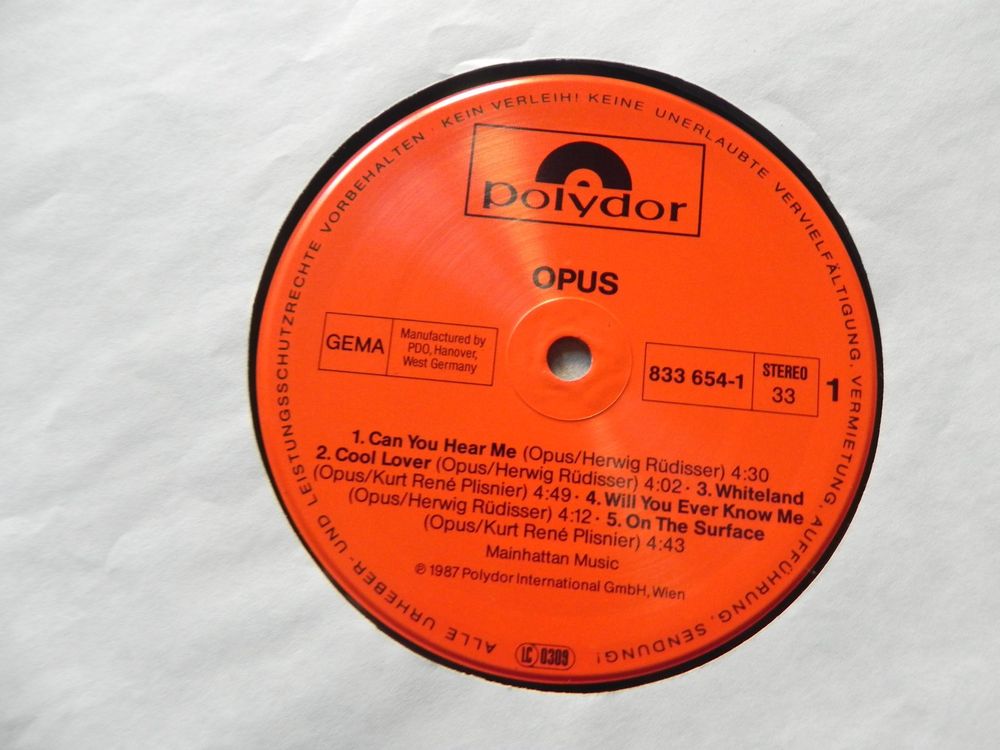 LP Oestereich Rock Kult Band Opus 1987 In Cellophan Folie (Gebraucht) in Siebnen für CHF 16 ...