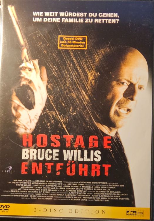 Hostage - Entführt, Bruce Willis, Doppel-DVD (Gebraucht) in Wahlen b. Laufen für CHF 1 – mit ...