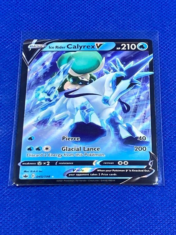 Pokemon Chilling Reign Ice Rider Calyrex V 045 / 198 EN (Neu (gemäss ...