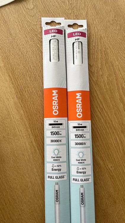 2x OSRAM LED Tube T5 HF HE21 10W 849mm 4000K (Neu und originalverpackt) in Dotzigen für CHF 20 ...