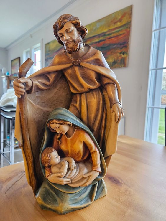 Heilige Familie Skulptur von Conrad Moroder - Grödnertal (Gebraucht) in ...