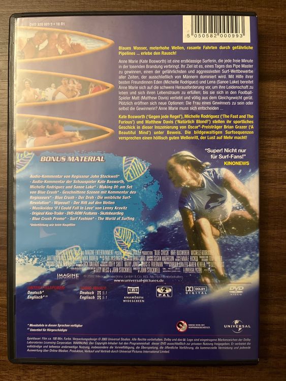 Blue Crush (2003) DVD 📀 (Neu (gemäss Beschreibung)) in Sierre für CHF 1.95 – mit Lieferung auf ...