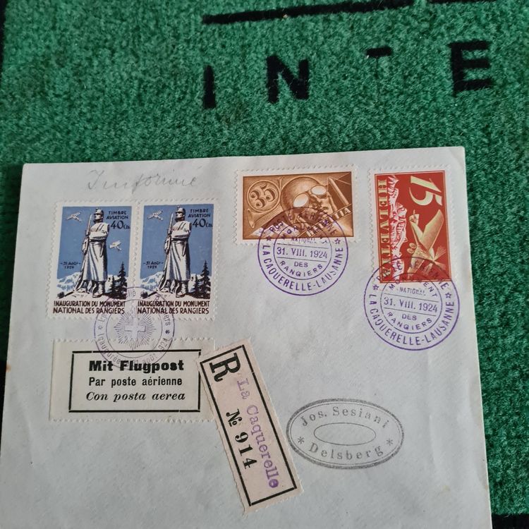 Flugpost Abart Les Rangiers 11 Flugzeug, Top, Kat. 600 (Gebraucht) in Péry für CHF 167 – mit ...