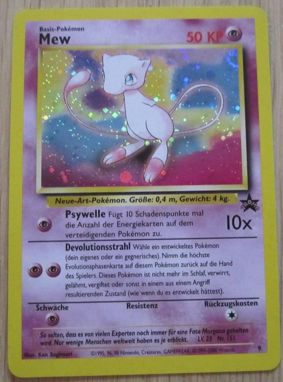 Pokémon Karte Mew Promo Edition 9 | Kaufen auf Ricardo