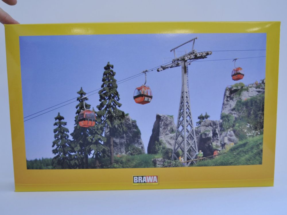 Brawa 6342 Seilbahn Hahnenkammbahn 1:87 mit 8 Minigondeln (Neu und ...