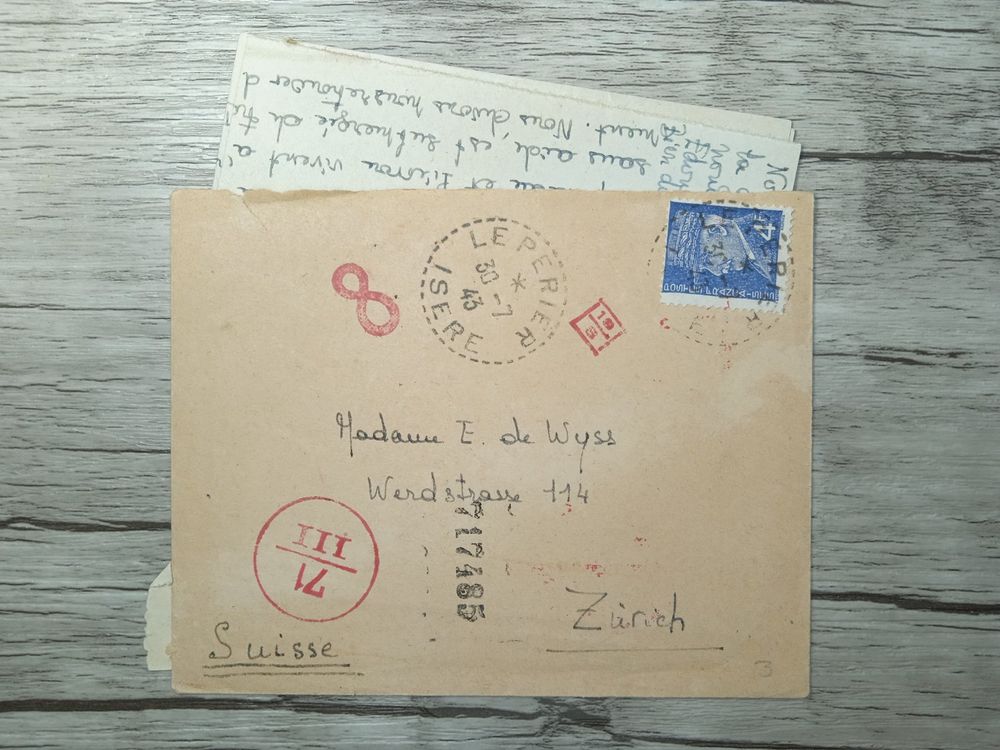 TR43 Enveloppe + Timbre France 1943 (Gebraucht) in Cousset für CHF 2.95 ...