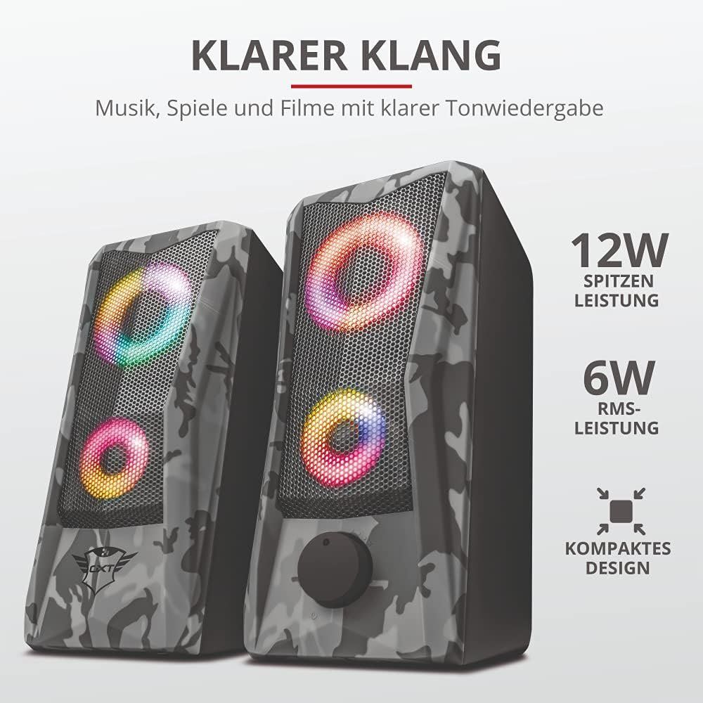 Pc Boxen Lautsprecher Trust GXT 606 12W RGB LED (Neu und ...