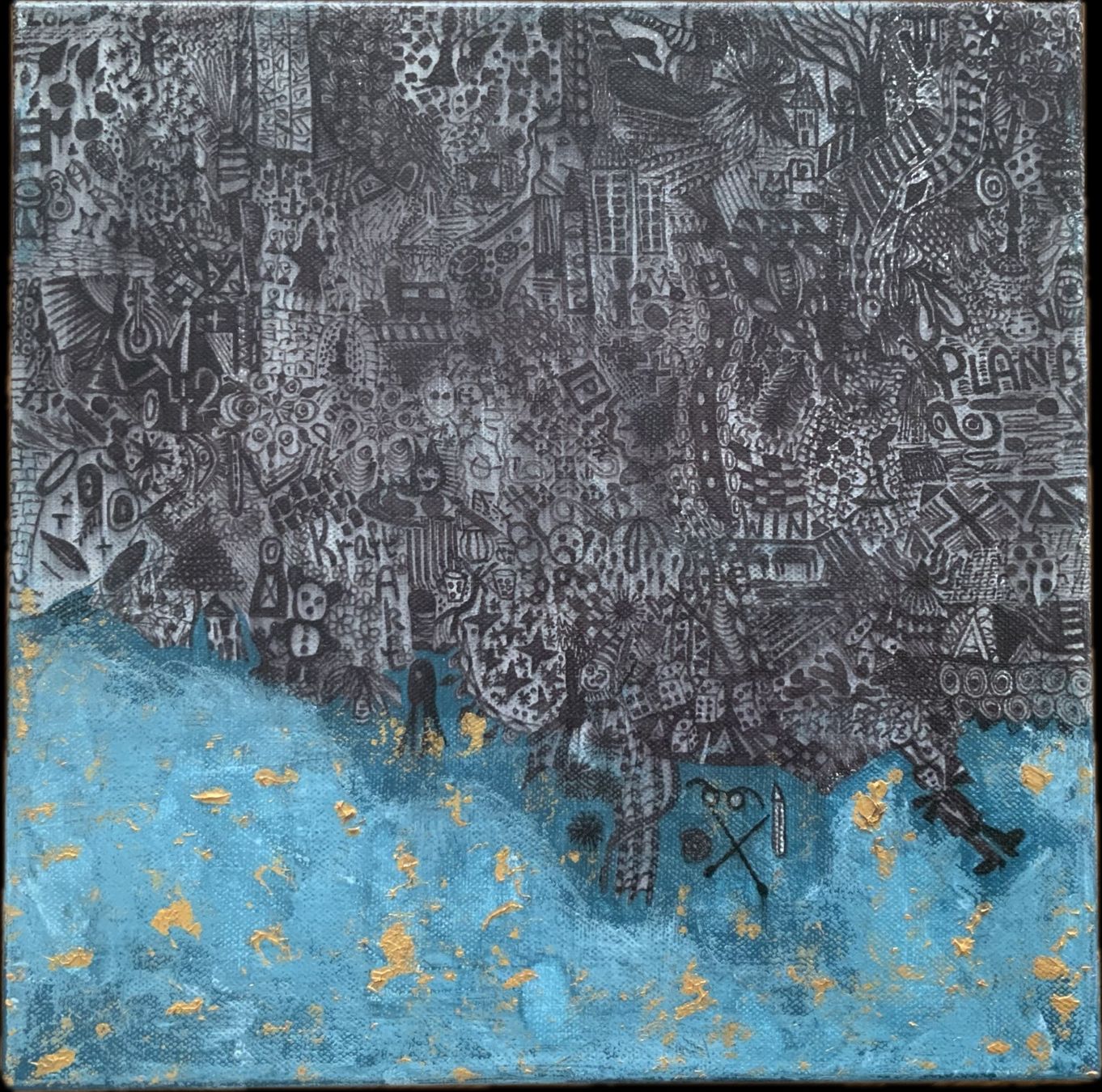 Plan B / Cordula Steffen / Outsider Art , Brut / Keilrahmen (Neu und ...