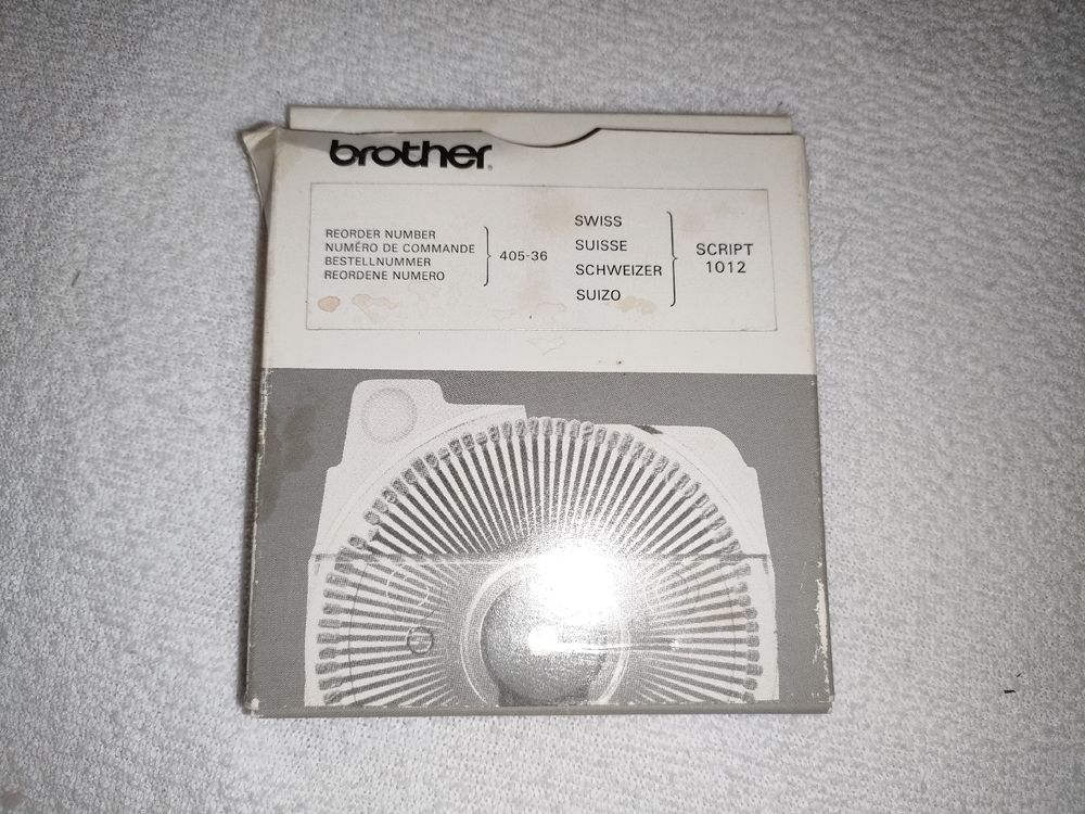 Brother Schreibrad Script 1012 Schweizer Schweiz neuwertig (Gebraucht ...