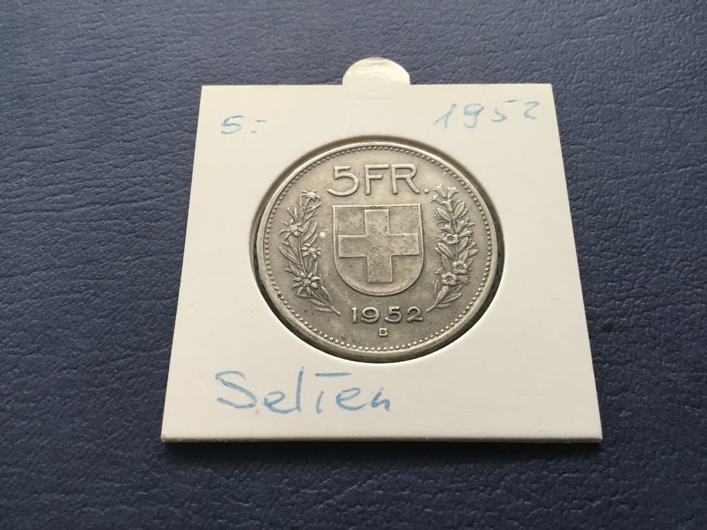 Sehr schöne 5 Franken 1952 ungereinigt | Kaufen auf Ricardo